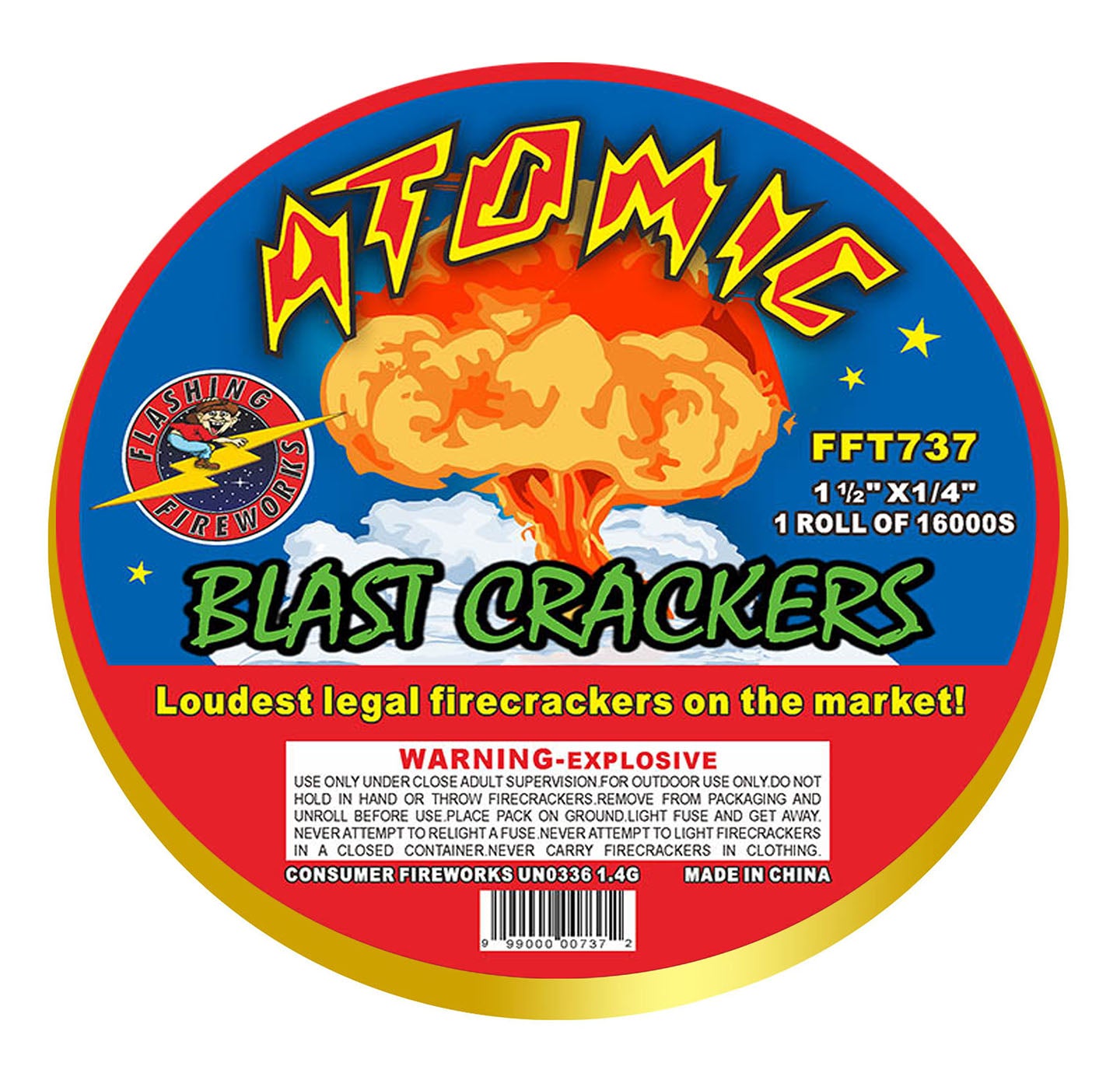 Firecracker 1.5" 16,000 Roll | Firecrackers | Flashing Fireworks