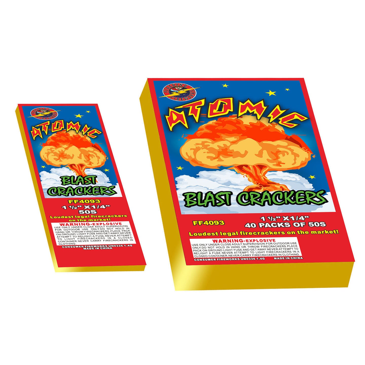 Firecracker 1.5" 50 Strip Brick | Firecrackers | Flashing Fireworks