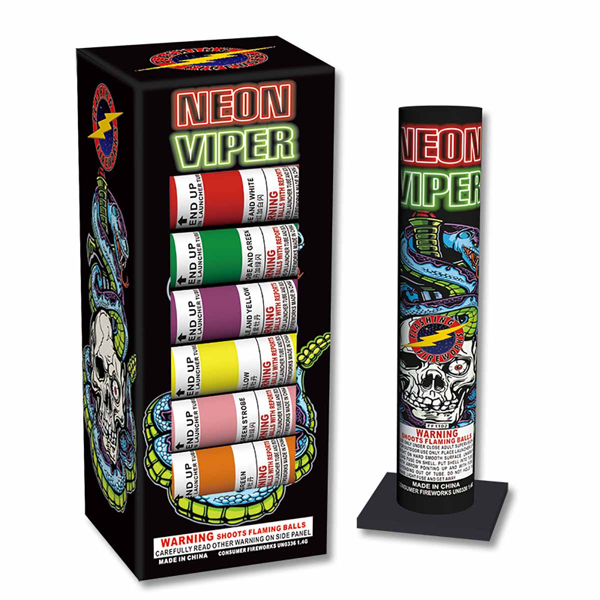 Neon Viper Shell | Artillery Shells | Flashing Fireworks