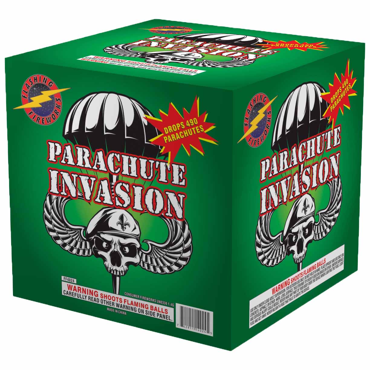 Parachute Invasion - 490 Parachutes | Parachutes | Flashing Fireworks