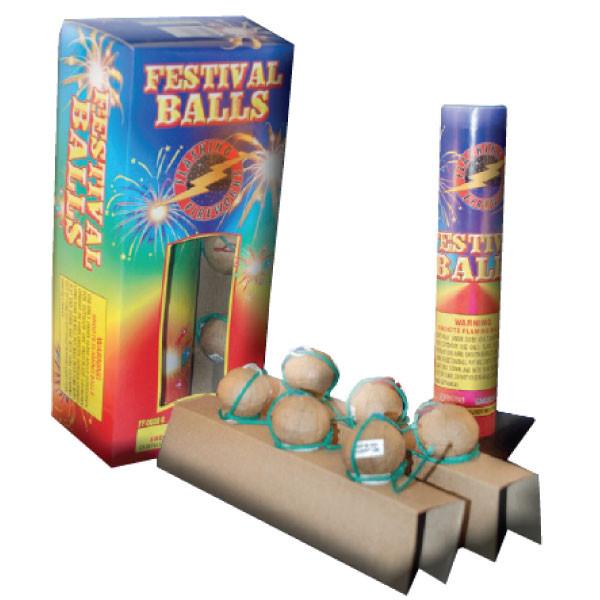 Festival Balls 6 Pack | Artillery Shells | Flashing Fireworks