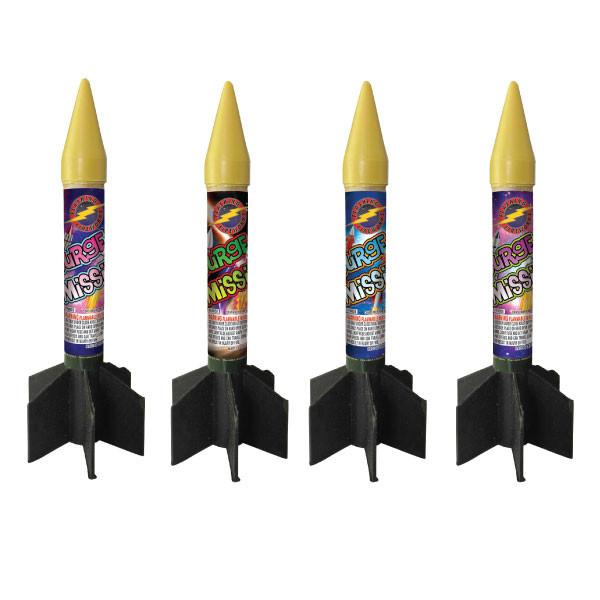 Surge Missile 7 1/2” | Missiles | Flashing Fireworks